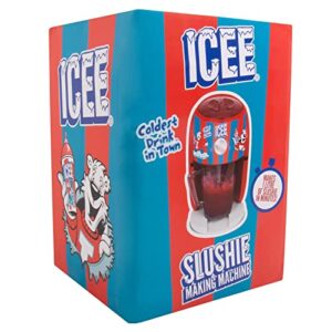 ICEE Snow Cone Machine. Genuine ICEE Home Slushie Ice Shaver. Creates up to half a Gallon of Ice Cold ICEE Slushy. Officially Licensed ICEE Merchandise from Fizz Creations.