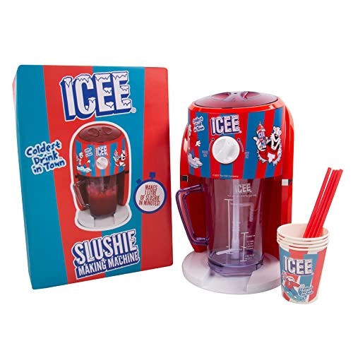 ICEE Snow Cone Machine. Genuine ICEE Home Slushie Ice Shaver. Creates up to half a Gallon of Ice Cold ICEE Slushy. Officially Licensed ICEE Merchandise from Fizz Creations.