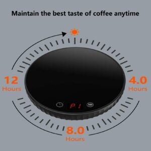 Kerjthu Coffee Mug Warmer, Smart Cup Warmer for Desk Beverage Warmer with 2 Temperature Setting Auto Shut Off Electric Tea Warmer & Candle Warmer Plate for Home Office Use