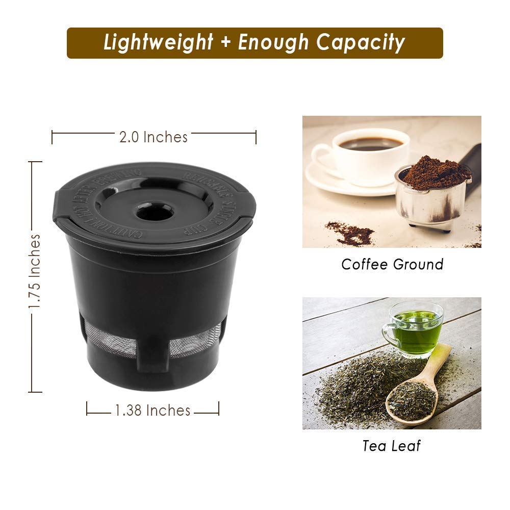 CHULUX One Cup Coffee Maker with 4 Pieces Refillable Filters,12 Ounce Built-in Water Reservoir