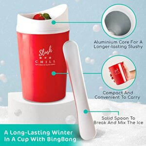 Bingbong Slush and Shake Maker – Frozen Slush Cup for Instant, Ice cream maker for kids, Smoothies – Slushy Cup Maker for the Whole Family Home DIY Smoothie Cup – BPA Free, Multiple Colors