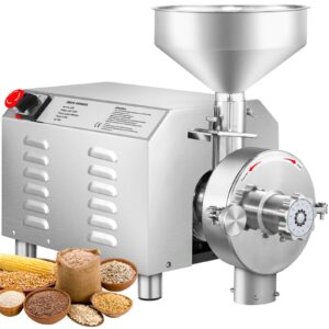 vevor soybean grinder commercial grinding machine for spices 3000w corn mill grinder 50-60 kg/h stainless steel corn grinder industrial flour milling machine for pepper soybean peanut herbs grains