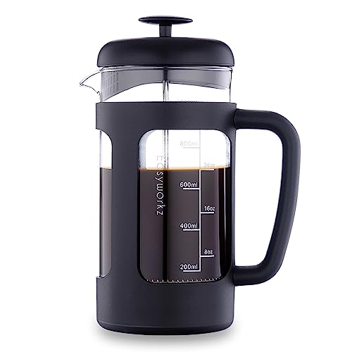 Easyworkz French Press 34 oz Coffee Tea Maker with Borosilicate Glass,Soft Grip Handle