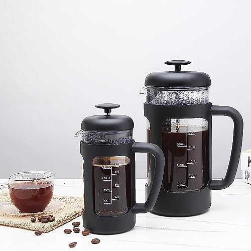 Easyworkz French Press 34 oz Coffee Tea Maker with Borosilicate Glass,Soft Grip Handle