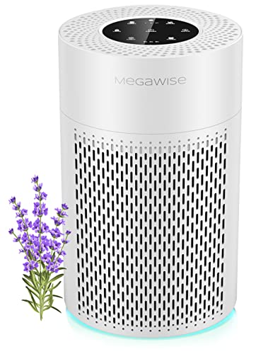 MEGAWISE 2022 Updated Version of EPI235A Smart HEPA Air Purifiers for home, Up to 936 ft²,Smart Air Quality Sensor, Ture 13 HEPA Paper Material, Purifiers 99.97% of Dust, Vocs, Smoke and Pet Dander