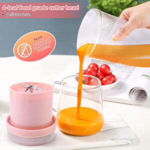 Globalstore Portable 12oz Mini Blender, USB Rechargeable, 40 Seconds Quick Juicing, Smart Safety Protection, Can Be Made At Any Time, Large Capacity and Easy to Clean