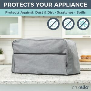 Crutello 9 Slice Toaster Oven Cover with Storage Pockets - Small Appliance Dust Covers, Kitchen Appliance Covers, Durable Toaster Oven Cover