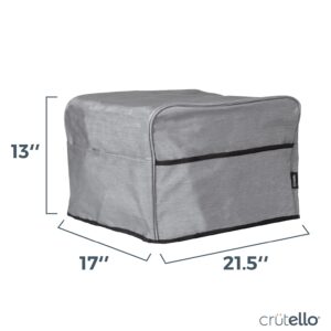 Crutello 9 Slice Toaster Oven Cover with Storage Pockets - Small Appliance Dust Covers, Kitchen Appliance Covers, Durable Toaster Oven Cover