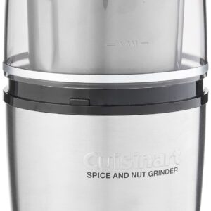 Cuisinart SG-10 Electric Spice-and-Nut Grinder, Stainless/Black & DLC-2ABC Mini-Prep Plus 24-Ounce Food-Processors, 3 Cup, Brushed Chrome and Nickel