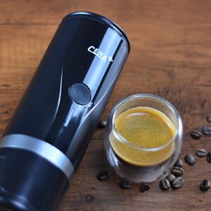 CERA+ Portable Espresso Maker Non-Heating Version Electric Coffee Machine Compatible Ground Coffee NS Pods Fast Brewing Espresso Machine for Office Travel (Electric Extraction Over 100 CUPS)