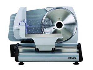 nesco fs-200, food slicer, gray, aluminum with 7.5 inch stainless steel blade, 180 watts, one size