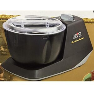 revel atta dough mixer maker non stick bowl, 3 l, black