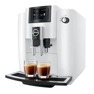 jura e6 automatic coffee center (piano white)