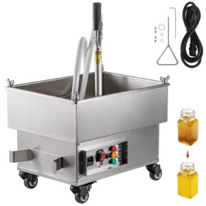 vevor mobile fryer filter, 300w oil filtration system with 5 l/min flow rate, frying oil filtering system with 10 l/min pump wheels oil hose, 110v/60hz (22l)