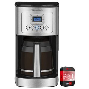 cuisinart perfect temp 14-cup programmable coffeemaker stainless steel (dcc-3200) with 1 yr cps enhanced protection pack