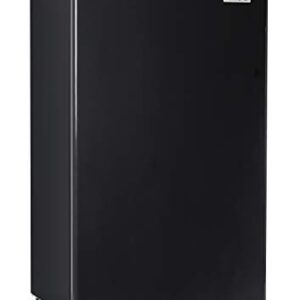 Igloo IRF32BK Single Door Compact Refrigerator with Freezer, Slide Out Glass Shelf, Perfect for Homes, Offices, Dorms, 3.2 Cu.ft