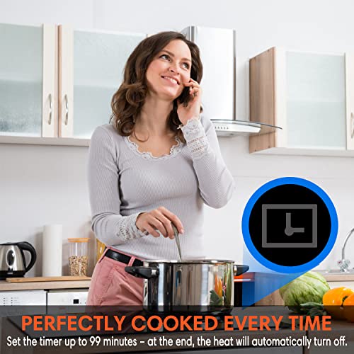 Induction Cooktop 30 Inch, Electric Cooktop 4 Burners, Drop-in Induction Cooker Ceramic Glass Induction Burner With Timer, Child Lock, 9 Heating Level and Sensor Touch Control, ETL & FCC Certified