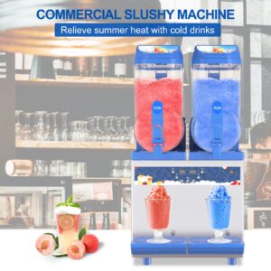 BZD Commercial Slushie Machine - 1000W 30L Tanks Commercial 110V Slushy Maker Machine 304 Stainless Steel Margarita Machines Efficient Cooling The Ideal Slushie Machine for Bars Cafes Restaurants