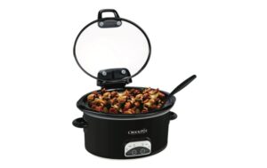 4.5 quart lift & serve programmable slow cooker, black