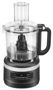 kitchenaid kfp0718bm food processor, 7 cup, black matte (renewed)