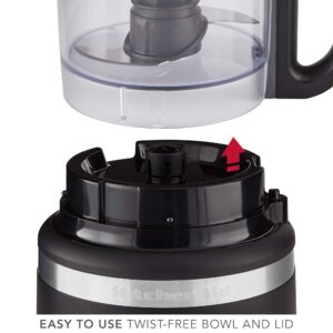 KitchenAid KFP0718BM Food Processor, 7 Cup, Black Matte (Renewed)