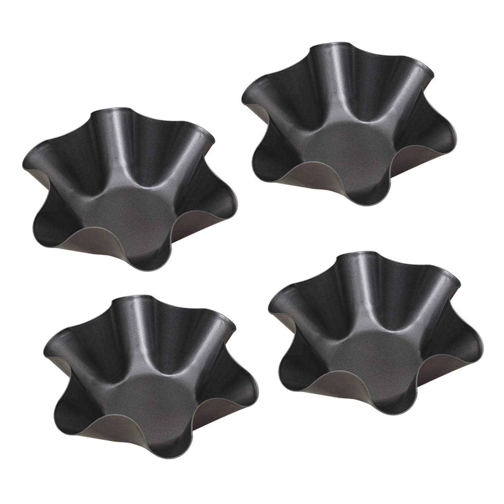 4Pcs Tortilla Maker Nonstick Taco Shell Maker Salad Bowl Carbon Steel Baking Molds for Kitchen