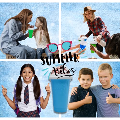 Slushy Cup (330ml, Silicone), Slushy Maker Cup, Quick Smoothies Magic Slushie Cup, Instant Yummy Smoothies & Milkshakes, Squeeze Cup, Cool Smoothie in Summer, for Everyone