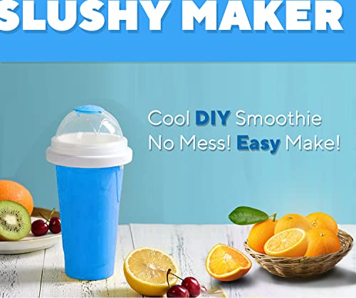 Slushy Cup (330ml, Silicone), Slushy Maker Cup, Quick Smoothies Magic Slushie Cup, Instant Yummy Smoothies & Milkshakes, Squeeze Cup, Cool Smoothie in Summer, for Everyone