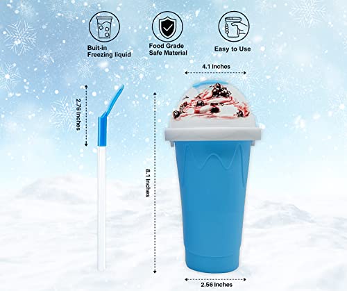 Slushy Cup (330ml, Silicone), Slushy Maker Cup, Quick Smoothies Magic Slushie Cup, Instant Yummy Smoothies & Milkshakes, Squeeze Cup, Cool Smoothie in Summer, for Everyone