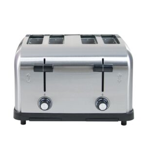 Clivia Commercial Toaster for Restaurant, 4 Slice Toaster Heavy Duty Commercial Pop-Up Toaster, Stainless Steel Toaster Ovens