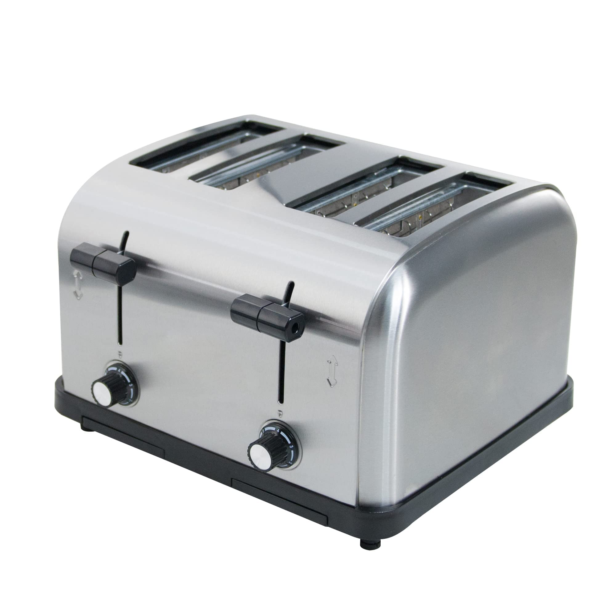 Clivia Commercial Toaster for Restaurant, 4 Slice Toaster Heavy Duty Commercial Pop-Up Toaster, Stainless Steel Toaster Ovens