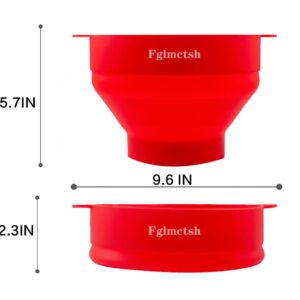 Fglmctsh The Original Microwave Popcorn Popper, Silicone Popcorn Maker Collapsible Bowl BPA -Free, Hot Air Popcorn Maker, No Oil Required，Red an Blue