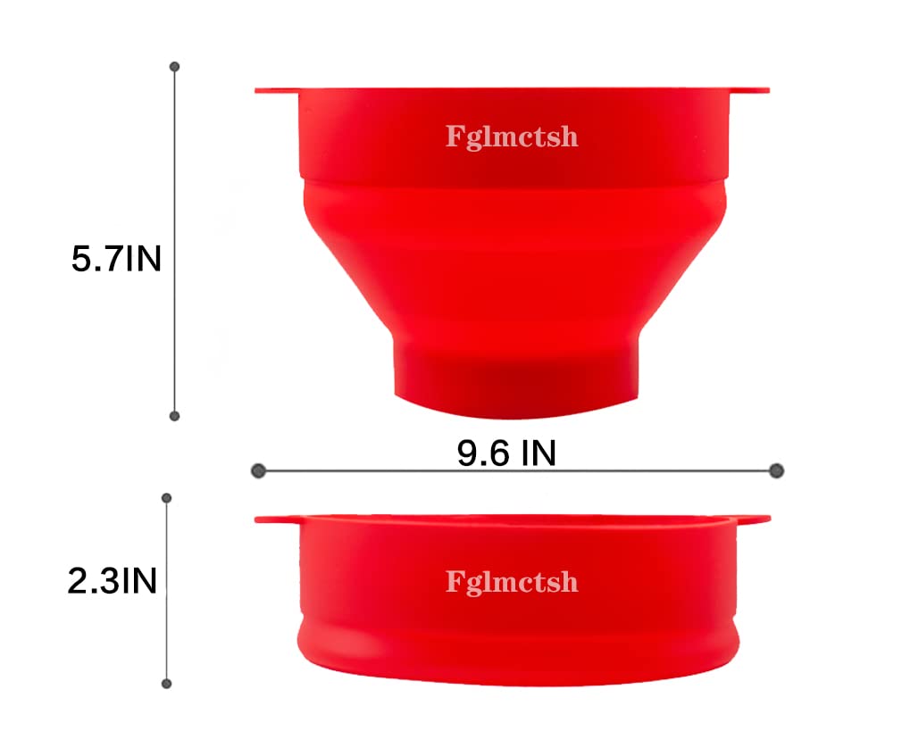 Fglmctsh The Original Microwave Popcorn Popper, Silicone Popcorn Maker Collapsible Bowl BPA -Free, Hot Air Popcorn Maker, No Oil Required，Red an Blue