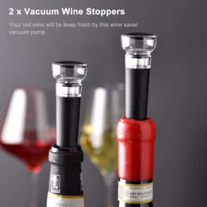 Ataller 4-in-1 Electric Wine Bottle Openers Set, USB Rechargeable Automatic Wine Corkscrews with 1 x Wine Pourer and 1 x Foil Cutter and 2 x Vacuum Wine Stoppers