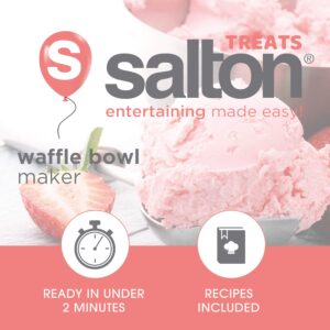 Salton WM1907 Bowl Waffle Maker, Red