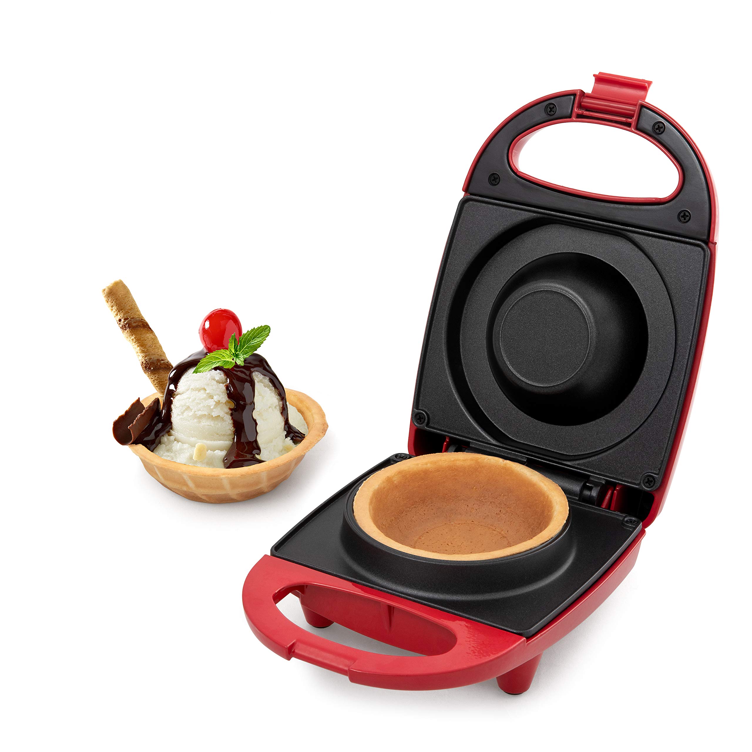 Salton WM1907 Bowl Waffle Maker, Red