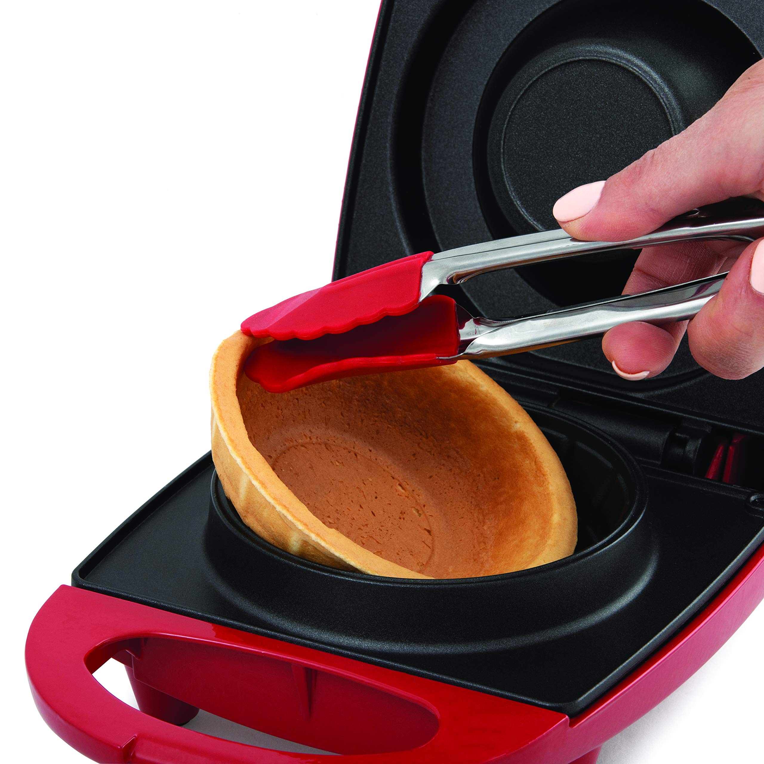 Salton WM1907 Bowl Waffle Maker, Red