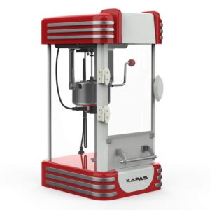 kapas popcorn machine, red tabletop popcorn popper maker with accessories