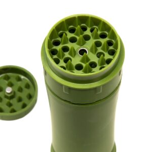 Grindarolla Cone Loading Grinder | Matte Green | Pack your Pre-Rolled Cones and Grind your contents for a Quick, Convenient, Durable, Simple Experience