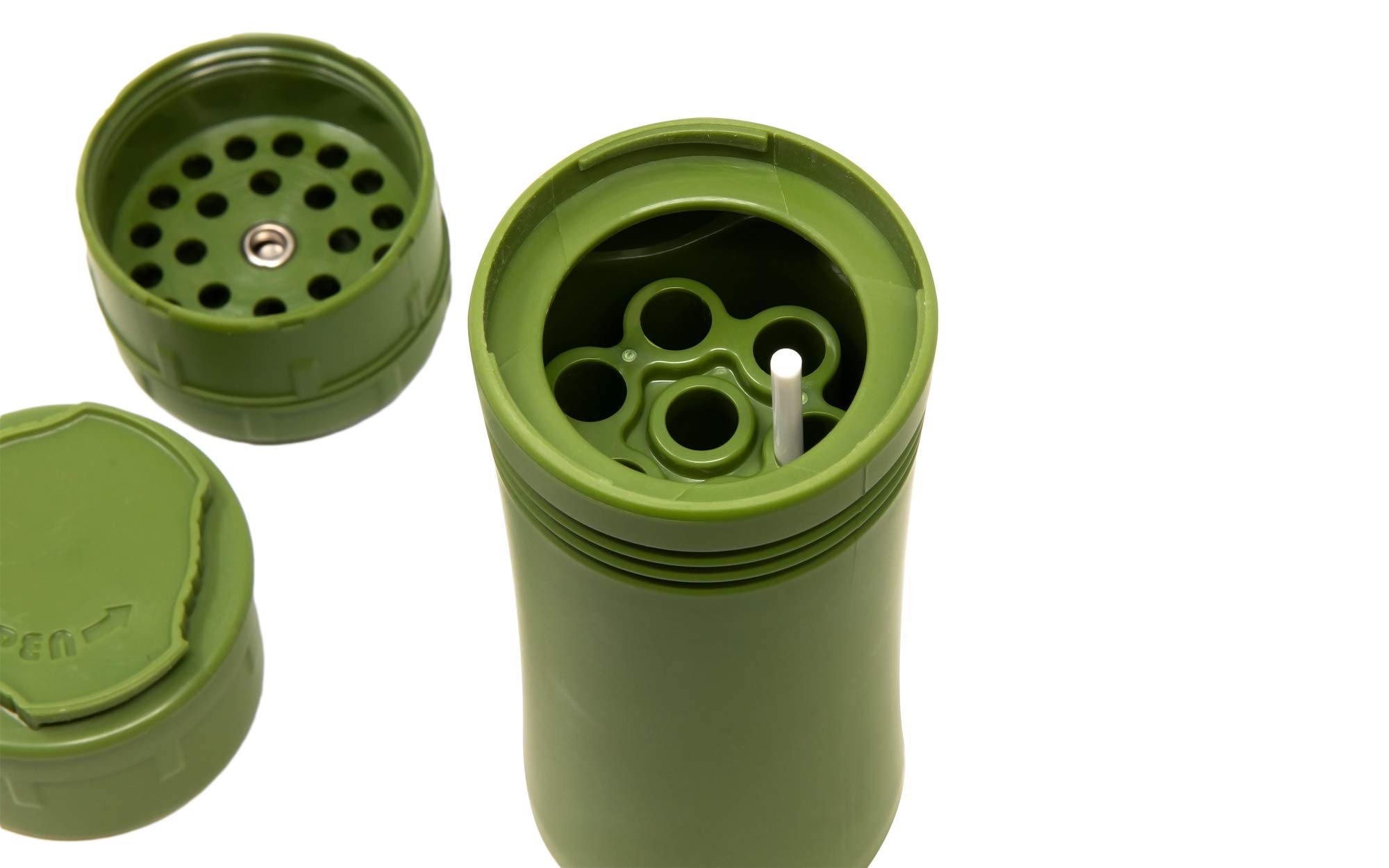 Grindarolla Cone Loading Grinder | Matte Green | Pack your Pre-Rolled Cones and Grind your contents for a Quick, Convenient, Durable, Simple Experience