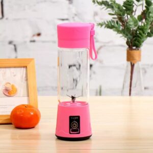 Portable Blender, BAVAD Personal Blender for Shakes and Smoothies with Mini Juicer Cup-Six Blades in 3D, USB Rechargeable (Pink)