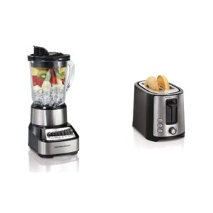 hamilton beach wave crusher blender + 2 slice toaster bundle