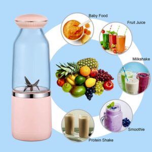 KP'S Variety 2022 ABS proof USB Portable-Personal Blender for Shakes, Smoothies, Protein Shake, any fruit Juice on the Go with High Speed Crushing Ice with 6 blades.