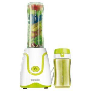 sencor sbl2201gr 300w smoothie blender with 2 impact resistant bpa free bottles, green