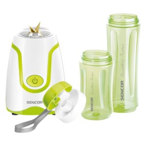 Sencor SBL2201GR 300W Smoothie Blender with 2 Impact Resistant BPA Free Bottles, Green