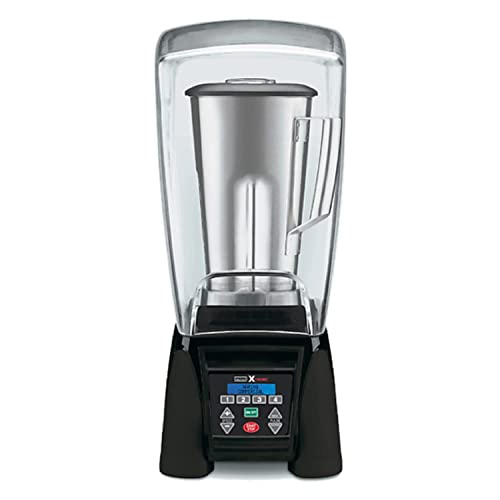 Waring Commercial MX1300XTS 3.5 HP Blender with 4 recipe programable LCD Display and a 64 oz Stainless Steel Container, 120V, 5-15 Phase Plug