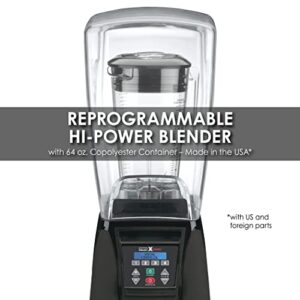 Waring Commercial MX1300XTS 3.5 HP Blender with 4 recipe programable LCD Display and a 64 oz Stainless Steel Container, 120V, 5-15 Phase Plug