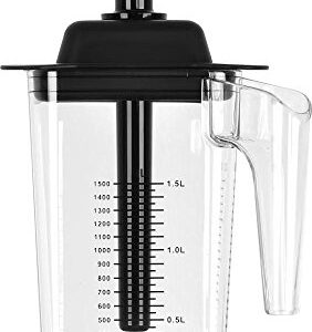 OmniBlend I Commercial Blender for Smoothies, Heavy Duty Variable Speed & Pulse, Self-Cleaning, 2-in-1 Wet Dry Multifunctional, 1.5 Liter BPA-Free Shatter-Proof Jar (Black)