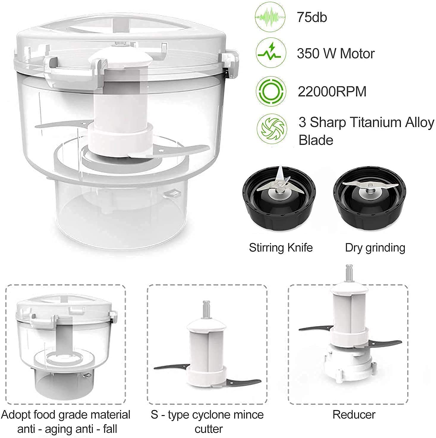 Water cup Electric juicer Blender Smoothie Maker 22000Rpm High Speed U200BU200Bblender With 1800Ml Mason Jar 3 Speed U200BU200Bcontrols 3 Speed U200BU200Band 3 Sharp Titaniu ZJ666