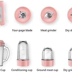 Multifunctional Blender Stainless Steel Blades, 3 Speed Control With Pulse, Overheat Protection, Crusher, chopper, coffee grinder smoothie maker 22000 rpm 1150ml jar,blue,c,pink,a ZJ666